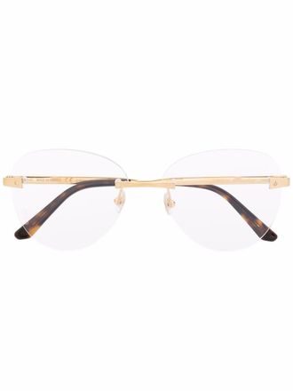 Cartier lunettes de vue &agrave; monture ronde - Or
