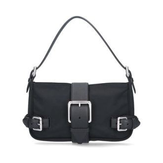 Bottega Veneta Schwarze Schultertasche mit Logo - - Bags - Damen - Schwarzk - ONE SIZE
