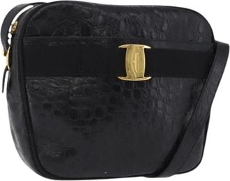 Ferragamo Sac port&eacute; &eacute;paule Pre-owned - Femme - Pre-owned - Noir - Taille: ONE Size