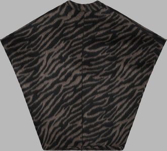 Alysi Wool and Mohair Animal-Print Cape - Multicolor