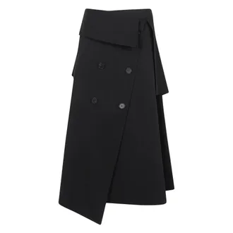R&oacute;he Femme, Jupes, Noir, Taille: 34 FR Jupe Trench D&eacute;construite