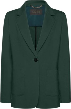 Elena Miro Femme, Vestes, Vert, Taille: 50 FR Milano Stitch Blazer