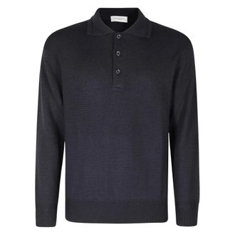 Paolo Pecora Polo aus Merinowolle Doppio Rasato - - Tops - Herren - Blau - XL
