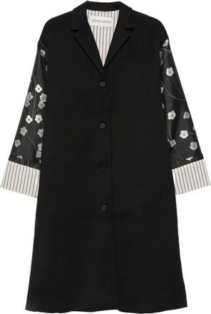 Stine Goya Femme, Manteaux, Noir, Taille: 36 FR Manteau Panneau Imprim&eacute; Floral