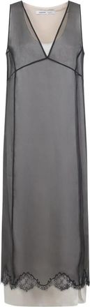Carven Layered Lingerie Dress - - Dresses - Damen - Schwarzk - XS