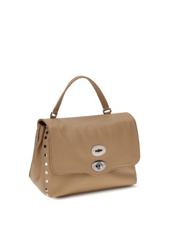 Zanellato Womens Postina Daily Handbag Small Brown Cantucci Calf Leather Bos Taurus Handbags Hand Bags