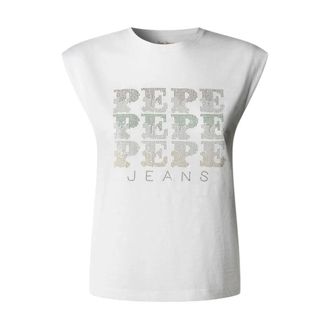 Pepe Jeans London Luj&aacute;n Sleeveless Top - - Tops - Damen - Wei&szlig; - S