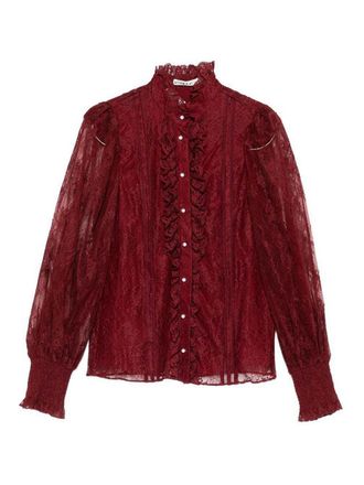 Alice & Olivia Chemise - Rouge Brun