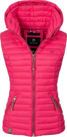 Navahoo Damen Übergangsjacke leichte Steppweste mit Abnehmbarer Kapuze Shadaa Rosa Gr. XS