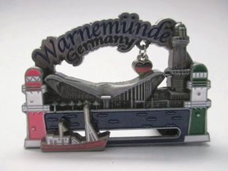 Generic Warnemünde Metall Magnet Charms Souvenir Germany Leuchtturm Auster