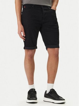 HUGO BOSS Jeansshorts 50556154 Schwarz Tapered Fit