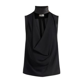 Elisabetta Franchi Damen, Oberteile, Schwarzk, MGr&ouml;&szlig;e