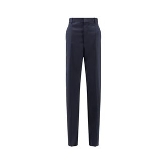 Bottega Veneta Ma&szlig;geschneiderte Wollhose - - Trousers - Damen - Blau - XS