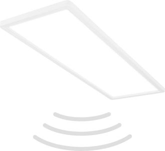 Briloner Plafonnier led ultraplat avec d&eacute;tecteur de mouvement - IP44 - rond - Lampe led pour salle de bain, panneau de plafond extra plat pour pi&egrave;ces humides