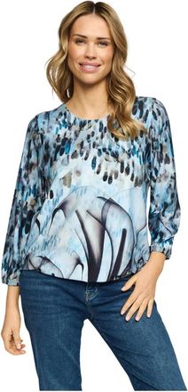 2-Biz Femme, Blouses et Chemises, Bleu, Taille: 42 FR Veda Blouse