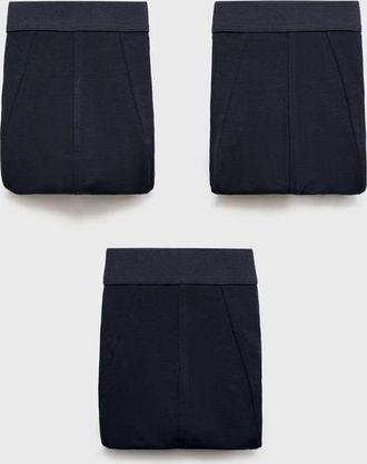 Mango Lot 3 slips combin&eacute;s bleu marine fonc&eacute; - Homme - XL - MANGO MAN