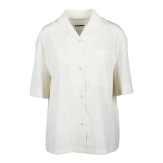 Jil Sander Femme, Blouses et Chemises, Beige, Taille: 34 FR Camcia Dritta Over