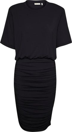 Inwear Femme, Robes, Noir, Taille: 44 FR Robe Courte Noire avec Jupe Drap&eacute;e