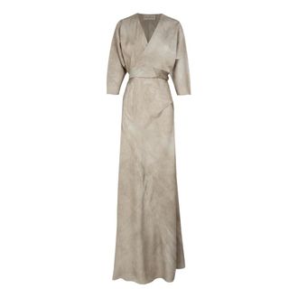 Cortana Femme, Robes, Beige, Taille: 42 FR Opalo, robe portefeuille nacre maltinto