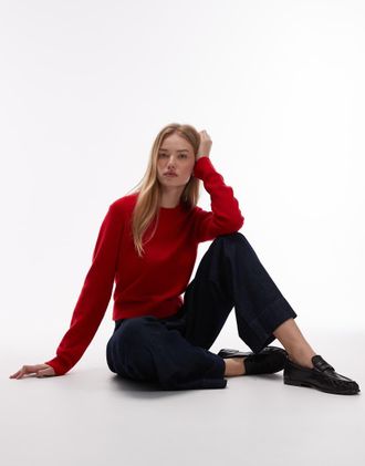 & Other Stories Pull ajust&eacute; en laine et coton - Rouge