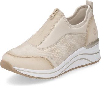 Remonte Damen Low-Top Sneaker D0T08, Frauen Halbschuhe,lose Einlage,Freizeit,sportlich,stra&szlig;enschuhe,Strassenschuhe,Sportschuhe,beige Kombi (61),36 EU