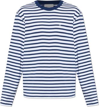 Ami Homme, Tops, Bleu, Taille: XL T-Shirt Ray&eacute; Oversize