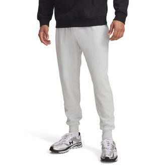 Under Armour Rival Fleece-Jogginghose f&uuml;r Herren, Grau / Wei&szlig;, Mittel