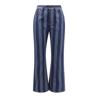 Fendi Baumwolljeans mit Pequin-Streifen - - Jeans - Damen - Blau - XS