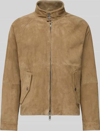 HUGO BOSS Regular Fit Lederjacke aus echtem Ziegenleder Modell LORIDGE