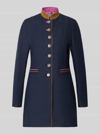 White Label Regular Fit Mantel aus Viskose-Mix mit Stehkragen