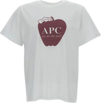 A.P.C. A.p.c., Homme, Tops, Blanc, Taille: L Pomme Tee
