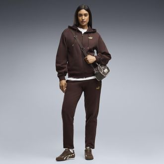 Puma Ensemble de surv&ecirc;tement avec veste &agrave; capuche M&eacute;tallique Femme, V&ecirc;tements, Marron, XL