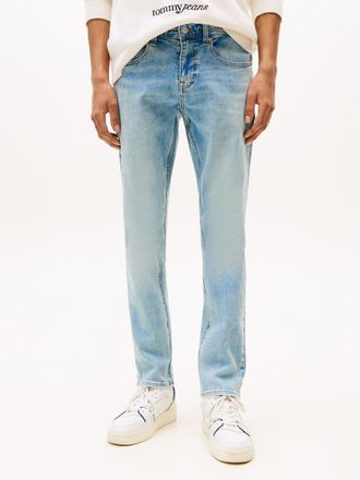 Tommy Jeans Slim-fit-Jeans TOMMY JEANS Scanton Slim, Herren, Gr. 36, L&auml;nge 34, blau (denim light), Denim/Jeans, Obermaterial: 95% Baumwolle, 4% Elastomultiester, 