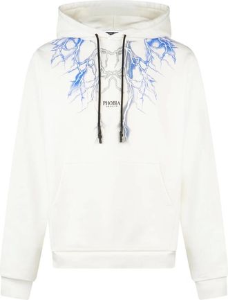 Phobia Archive Homme, Sweatshirts et sweats &agrave; capuche, Blanc, Taille: S Lightning Sweat &agrave; capuche