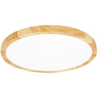 Trade Shop Slim 36w Ip40 Led Plafonnier &agrave; La Technologie Cct De 6500k &agrave; 2700k Avec Interrupteur Lv480-3c Bois Clair