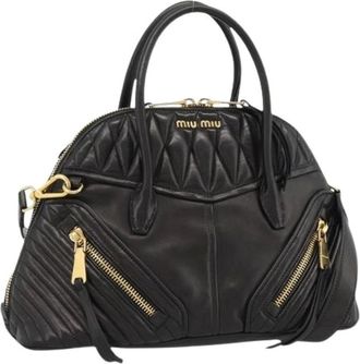 Miu Miu Sac &agrave; main Pre-owned - Femme - Pre-owned - Noir - Taille: ONE Size