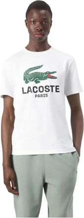 Lacoste Homme, Tops, Blanc, Taille: M Big Chest Logo Crewneck Tee
