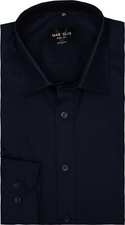 Marvelis Hemd, Marine, Langarm 64cm, Body Fit, B&uuml;gelleicht, New York Kent Kragen, 100% Baumwolle (39)
