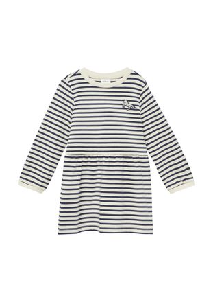 s.Oliver Leichtes Sweat-Kleid mit glitzerndem Stickerei-Detail