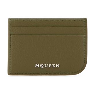 Alexander McQueen Gr&uuml;ner Lederkartenhalter - - Accessories - Herren - Gr&uuml;n - ONE SIZE