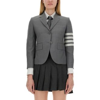 Thom Browne Femme, Vestes, Gris, Taille: 38 FR Blazer Crois&eacute;
