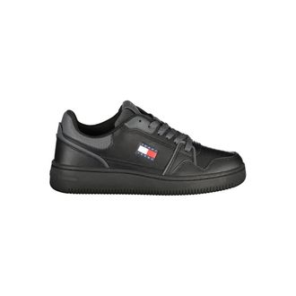 Tommy Hilfiger Tommy Hilfiger Schwarze Polyurethan Damen Sneaker - - Shoes - Damen - Schwarzk - 36 EU
