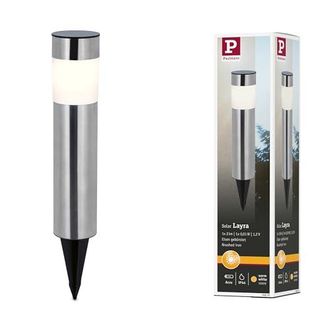 Paulmann 94876 Solar LED Pollerleuchte Layra IP44 3000K 1lm Eisen geb&uuml;rstet