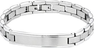 s.Oliver Identarmband Edelstahl Herren Armschmuck, 20+1,5 cm, Silber, Kommt in Schmuck Geschenk Box, 2026005