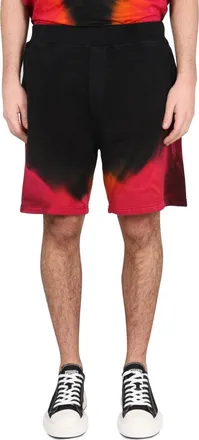 Dsquared2 Flame-Print Cotton Shorts - Multicolor