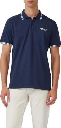 s.Oliver Piqué-Poloshirt mit Kontrastdetails und Logo tiefblau XXL