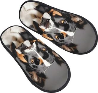 Generic Classiques Peluche Pantoufles race de chien imprim&eacute;e Maison Pantoufles L&eacute;g&egrave;re Chaussons Homme pour Ext&eacute;rieur Homme Femme M