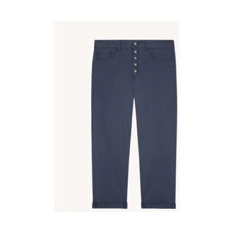 Dondup Lockere Baumwollr&uuml;stungshose - - Trousers - Damen - Blau - W26