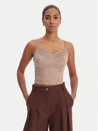 Guess Top W6RH03 WJ472 Beige Slim Fit