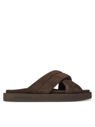 INUIKII Pantoletten Suede Crossed 50102-500 Braun